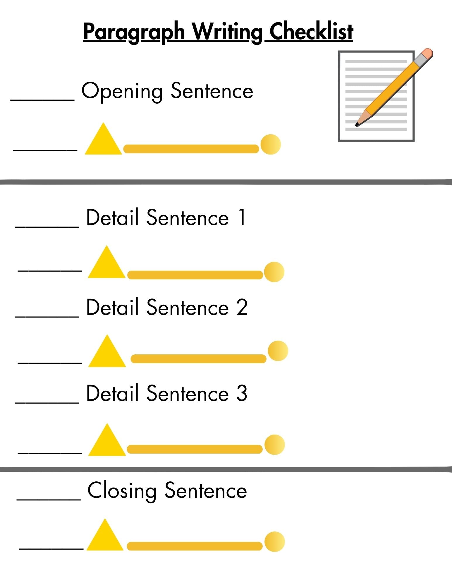 Paragraph Writing Prompts & Checklist | Writing Intervention | Grades ...