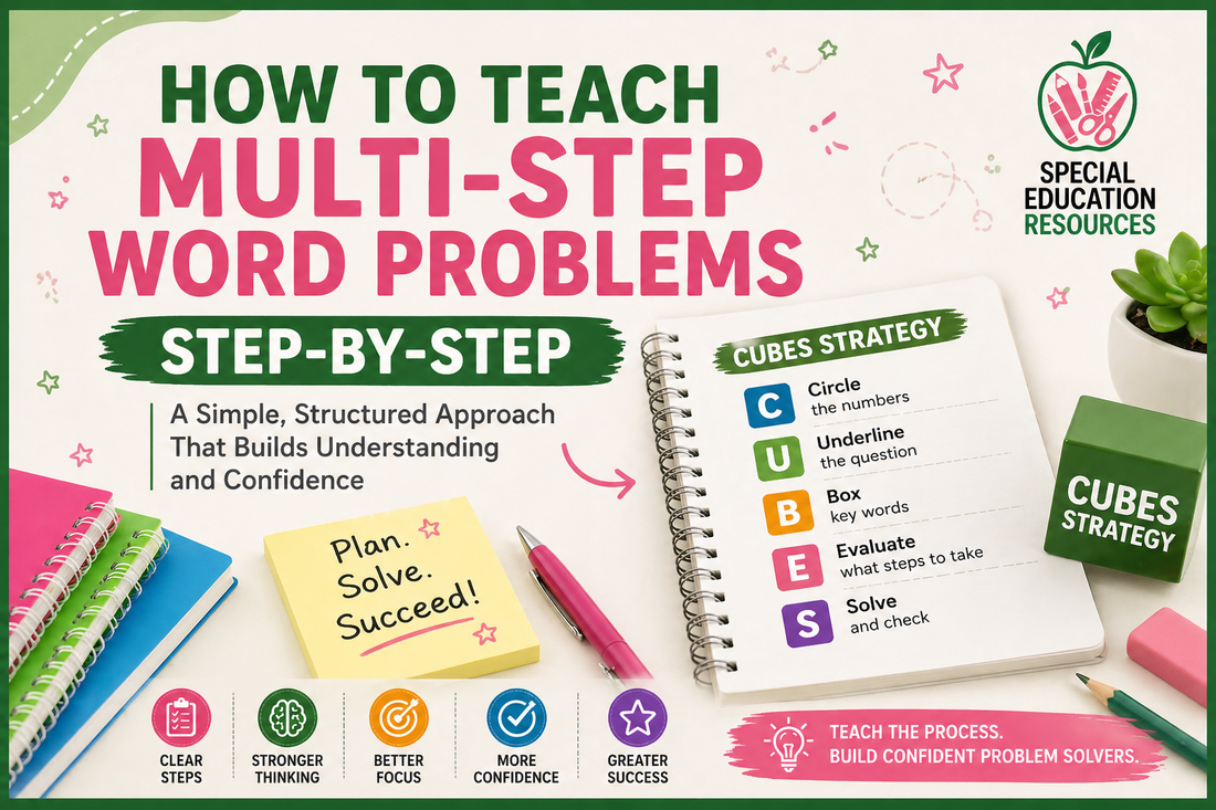 How to Teach Multi-Step Word Problems Step-by-Step – Special Education ...